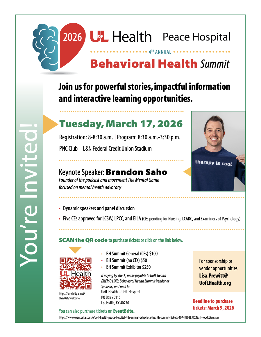UofL Health-Peace Hospital's 4th Annual Behavioral Health Summit - Face It